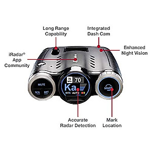 Cobra Road Scout Dash Cam and Radar Detector, WiFi, Bluetooth, iRadar Compatible, HD 1080P Dash Camera for Cars, Heavy Duty EZ Mag Mount, Connects with iRadar App