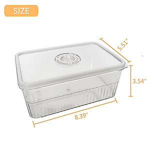 Vellsenne Cheese Container with Airtight Lid and Time Recording - Fridge Cheese Saver