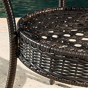 Christopher Knight Home Figi PE 34" Glass Table, Multibrown