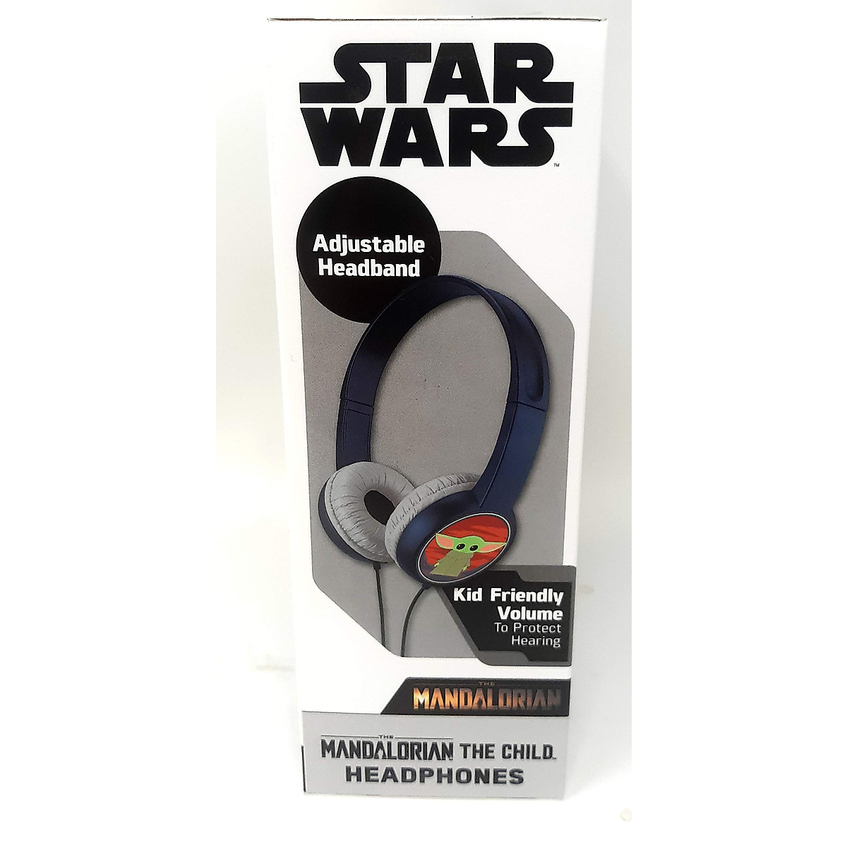 Star Wars Kid Safe Headphones Mandalorian The Child Print Over The Ear Padded Cushions