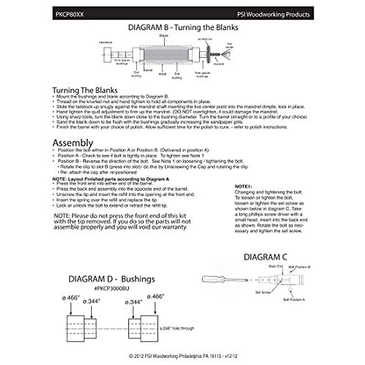 Penn State Industries PKCP8020 Bolt Action 30 Cal Ballpoint Pen Kit Woodturning Project (10, Gun Metal)