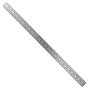 24" Stainless Steel Ruler with Non-Skid Cork Backing: 32 & 64 divisions per inch