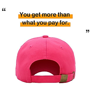 KB-LOW HPK Classic Cotton Dad Hat Adjustable Plain Cap. Polo Style Low Profile (Unstructured) (Classic) Hot Pink Adjustable