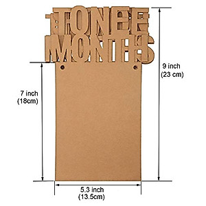 XUKEKOY 1st Birthday Baby Photo Banner Growth Record 1-12 Month Photo Prop First Birthday Party Bunting Decor