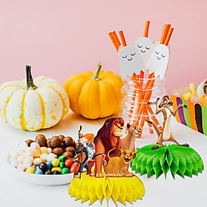 8pcs Cartoon Birthday party table decorations,Cartoon Party Birthday Party Decorations Supplies, Cartoon Honeycomb Centerpieces for Boys and Girls