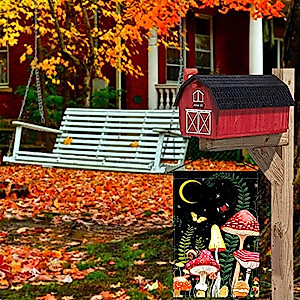 Mushroom Garden Flag 12x18 inch Double Sided Mushroom Decor Yard Flag for Outside Farmhouse Porch Decorations