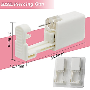 Nose Piercing Gun Kit - Canethy Disposable Nose Piercer Self Nose Pierce Kit with Nose Studs Portable Piercing Kit Household Body Piercing Kit Tools Piercing Supplies Piercing Kit
