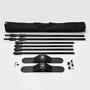 Voilamart Step and Repeat Display Backdrop Banner Stand 10' x 8' Adjustable Telescopic Display Backdrop Stand for Trade Show, Photo Booth, Wall Exhibitor Background with Carrying Bag