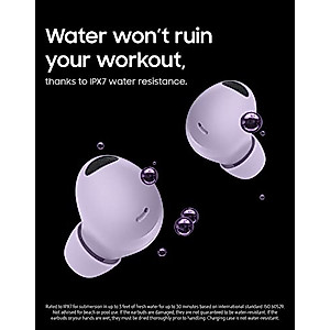 SAMSUNG Galaxy Buds 2 Pro True Wireless Bluetooth Earbuds w/ Noise Cancelling, Hi-Fi Sound, 360 Audio, Comfort Ear Fit, HD Voice, Conversation Mode, IPX7 Water Resistant, US Version, White (Pack of 1)