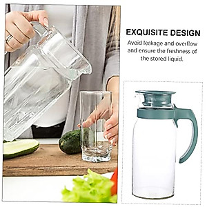 HOMSFOU 3 pcs Teapot Tea and Holder Leak-proof for with Clear Pitcher Lemonade Milk Night Kitchen Ml Kettle Glass Iced Coffee Multi-purpose Drink Glasses Fridge Teakettle Beverage