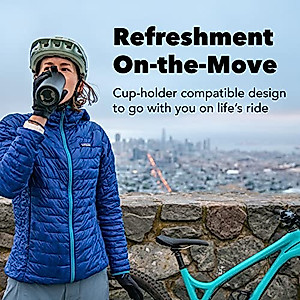 MiiR, Flip Traveler, Double-Wall Vacuum Insulated with Leakproof Lid, BPA-Free Stainless Steel Construction, Sandstone White, 16 Fluid Ounces