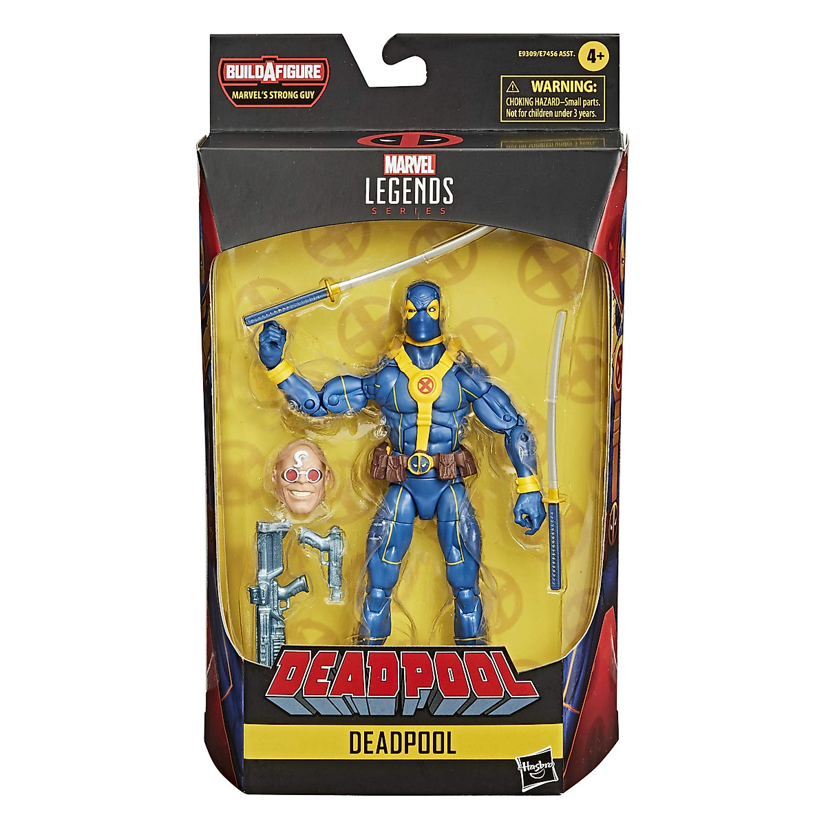 Marvel Hasbro Legends Series Deadpool Collection 6-inch Deadpool Action Figure Toy Premium Design and 4 Accessories, Blue