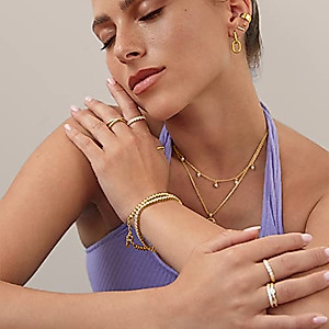 PAVOI 14K Yellow Gold Convertible Link Earrings for Women | Paperclip Link Chain Earrings | Drop Dangle Earrings