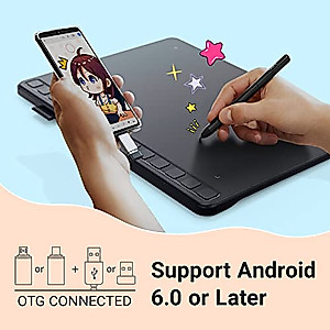UGEE S1060W Wireless Graphic Drawing Tablet, 10X6.27 Digital Art Pen Tablet with 12 Shortcut Keys,Battery-Free Pen 8192 Pressure Compatible with Android, Windows, MAC OS, Chrome OS,Linux