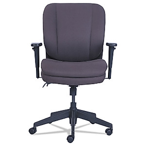 SertaPedic Cosset Ergonomic Task Chair, Supports Up to 275 Lb, 19.5" to 22.5" Seat Height, Gray Seat/Back, Black Base