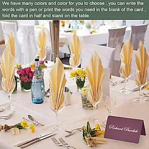 YOKIVE Place Cards for Table Setting, 100Pcs Name Cards Wedding Place Cards Table Place Cards Blank Card for Wedding Reception Dinner Party, Burgundy