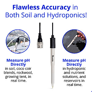 Bluelab PROBPH pH Probe for Water, Replacement Electrode for Meter, Monitor, and Controller & Bluelab CAREKITPHCON Probe Care Kit for pH and Conductivity (TDS) Probes and Pens with 4 Solutions