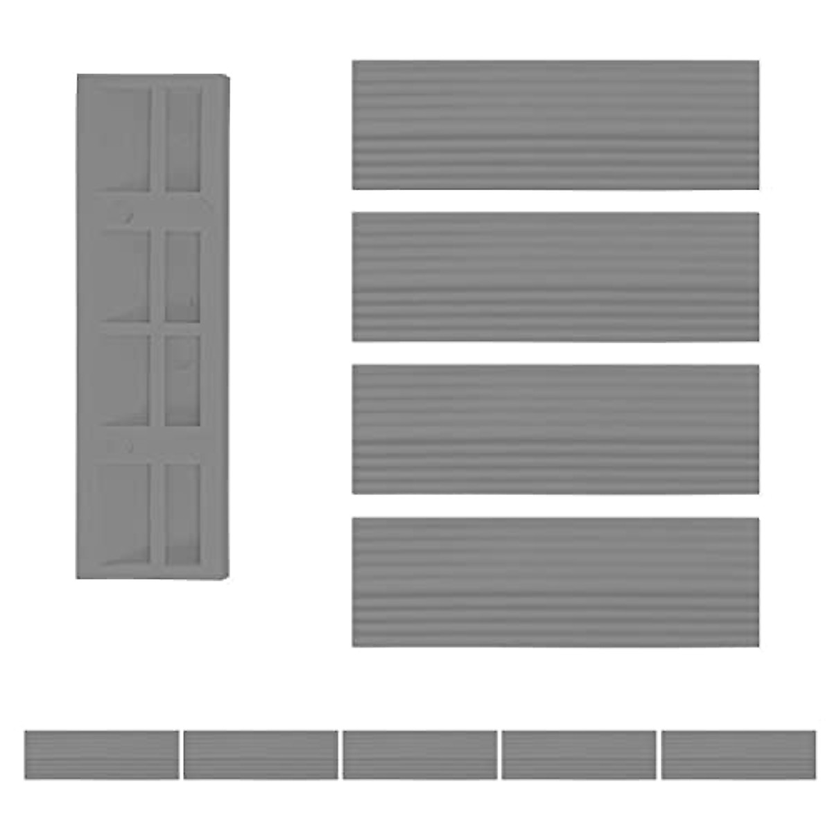 Dorifa Threshold Ramp Mat Door Sill Scuff Plate Slope Strip Auxiliary Fit for Xiaomi Narwal Ecovacs Roborock Vacuum Cleaner Replacement Parts, 5 Pcs (Grey)