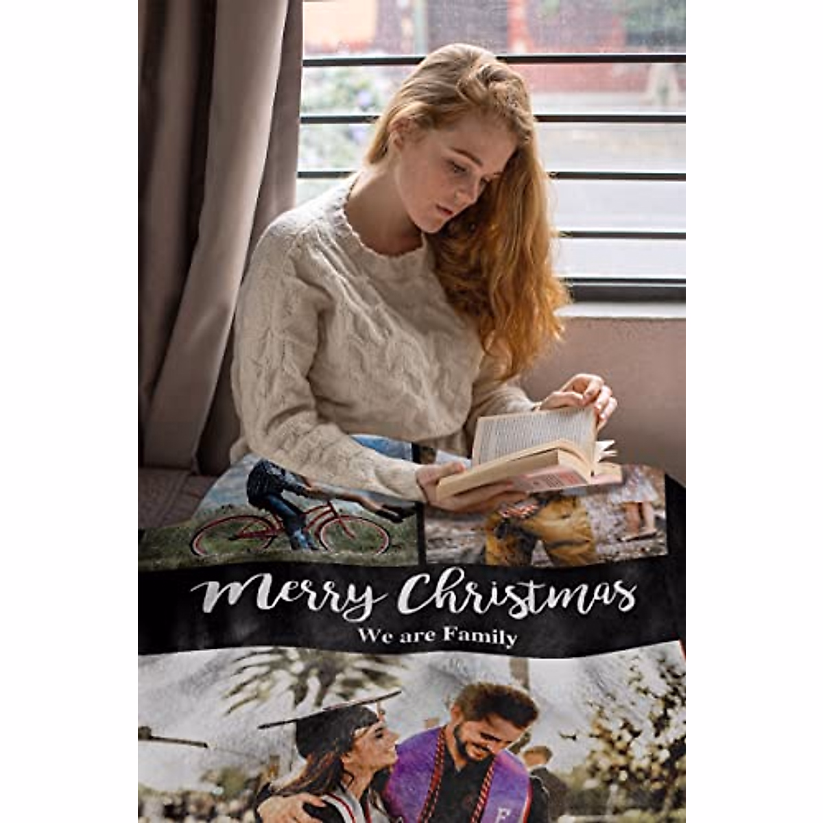 Novgarden Custom Blanket with Photo for Girlfriend/Boyfriend, I Love You Personalized Christmas for Couple Flannel Picture Throw Blankets