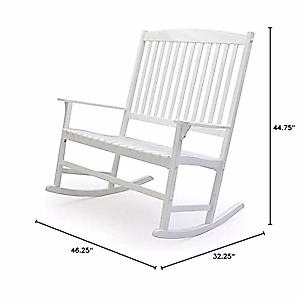 Cambridge Casual Bentley Porch Double Rocker, White