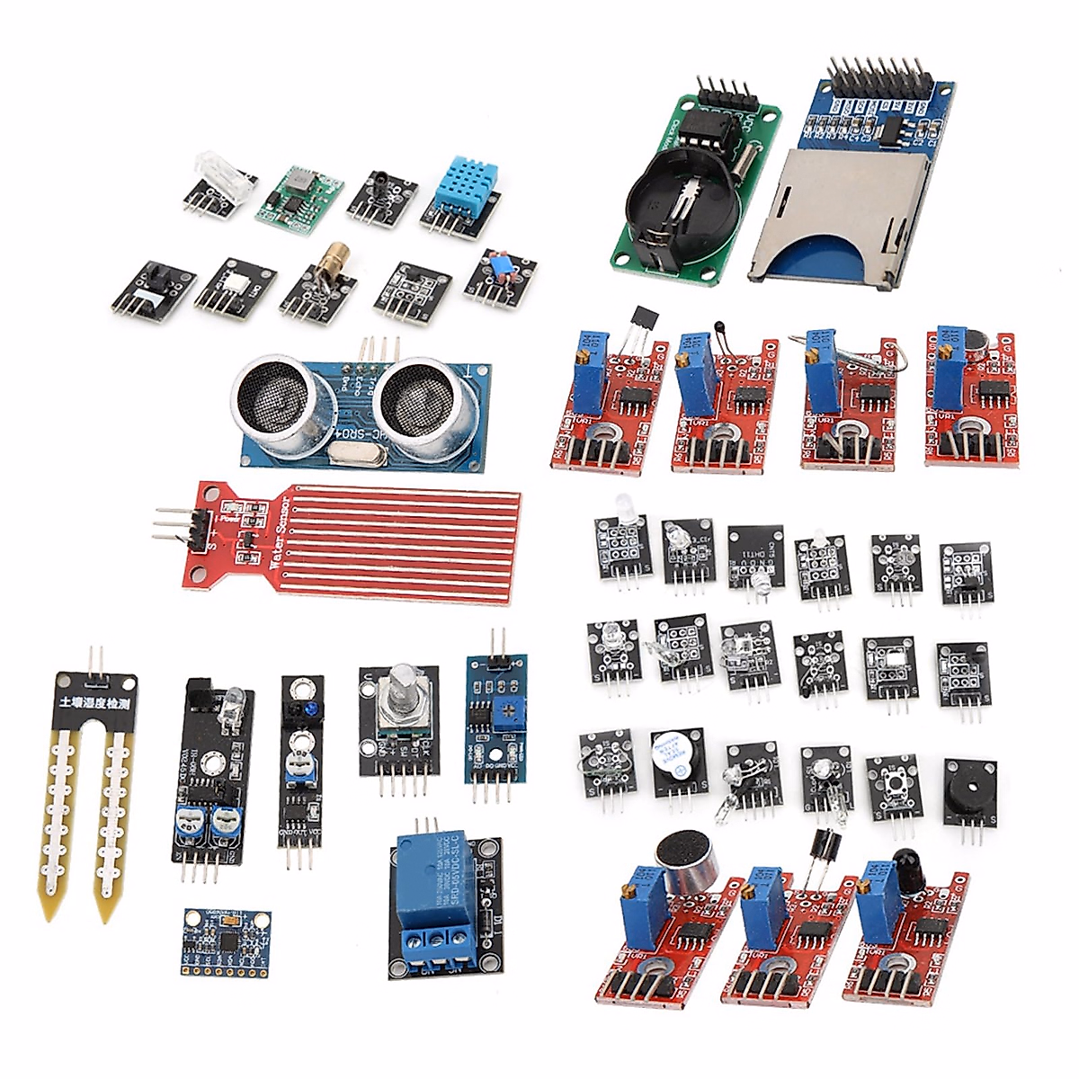 45pcs/set Sensor Modules Kit Electronic Starter Kit DIY Updated Development Sensor Board Set for Beginners
