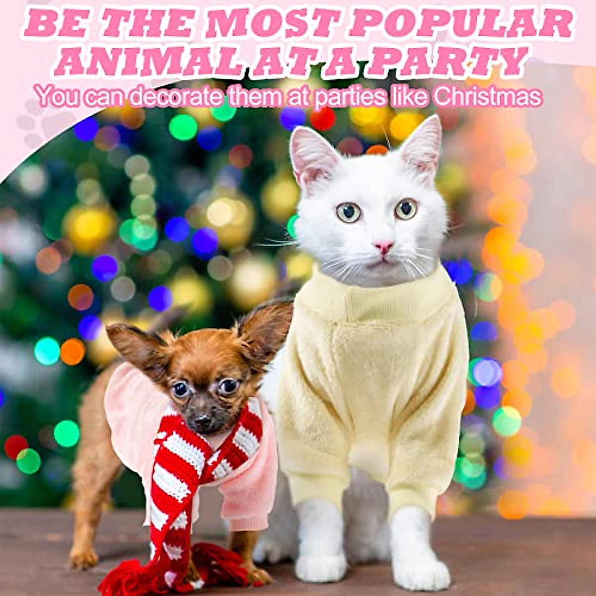 6 Pieces Dog Shirts Furry Dog Sweater Puppy Sweaters with 6 Colors Warm and Soft Shirts for Small Medium Dogs Flannel Clothes for Dogs Boy or Girl Winter PET Sweatshirt Clothing (L)