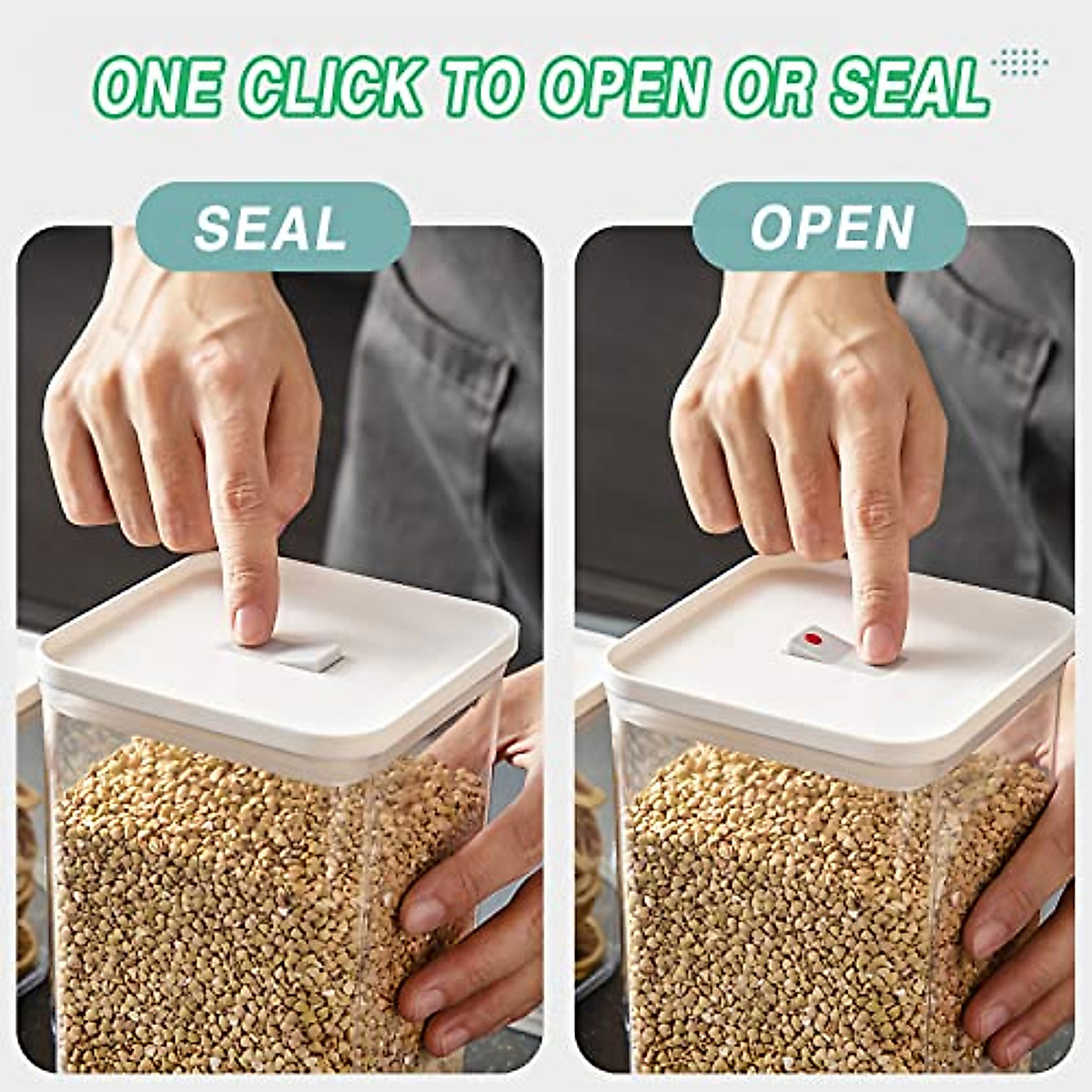 TBMax Dog Treat Container with Airtight Lids | 6 Pieces Plastic Dog Food Storage Containers Set | Pet Treat Jar for Dog Snacks Cat Treat Bird Seed