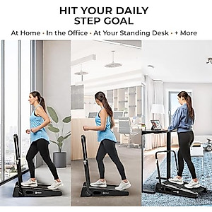 LifePro Smallest Portable Mini Walking Pad with Adjustable Handlebar - Max Speed 3 MPH, Home & Office 30 inch Mini Walking Treadmill, Under Desk Small Work Desk Compact Treadmill, 220 Lbs Max Weight