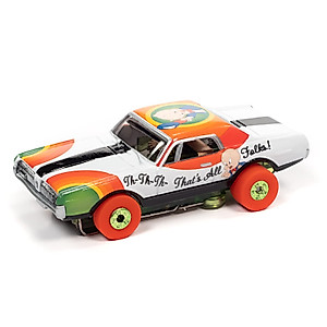 Auto World Thunderjet R33 Looney Tunes Porky Pig - 1968 Mercury Cougar HO Scale Slot Car