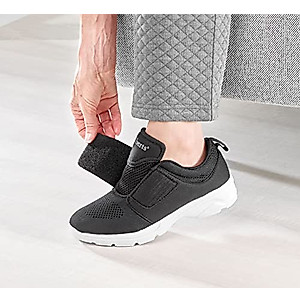 Silvert's Adaptive Clothing & Footwear Women’s Ultra Comfort Flex Neoprene Extra Wide Shoes for Seniors Black