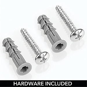 mDesign Metal Wire Wall Mounted Shelf for Kitchen Pantry - Mountable Hanging Organization Vegetable Baskets for Kitchen Wall - Hold Produce, Towels, Bread, Mail, Concerto Collection - Chrome