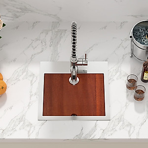 Sarlai 15 Bar Sink Drop In -15x15 Inch Kitchen Bar Sink Stainless Steel 16 Gauge Ledge Workstation Single Bowl Topmount Kitchen RV Wet Bar Outdoor Camper Small Drop Sink