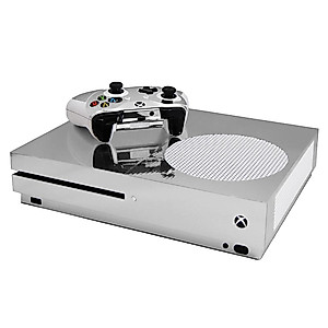 Silver Chrome Mirror - Vinyl Decal Mod Skin Kit by System Skins - Compatible with Microsoft Xbox One Slim (XB1 Slim)