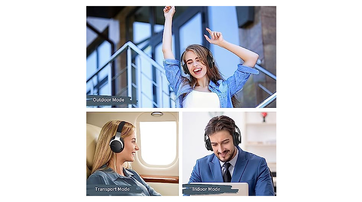 AUSDOM Wireless Noise Cancelling Headphones with 50Hrs Playtime