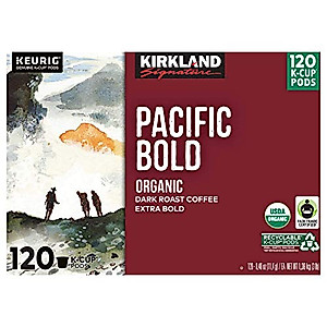 Kirkland Signature Pacific Bold Coffee K Cups, Dark Roast - 120 count, 3 lb box