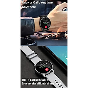 HOAIYO Smart Watches for Men (Call Receive/Dial), 1.3" Smartwatch with Call/Text/Heart Rate/SpO2/Sleep/Calories Counter, Waterproof Fitness Watch for Android iOS Phones