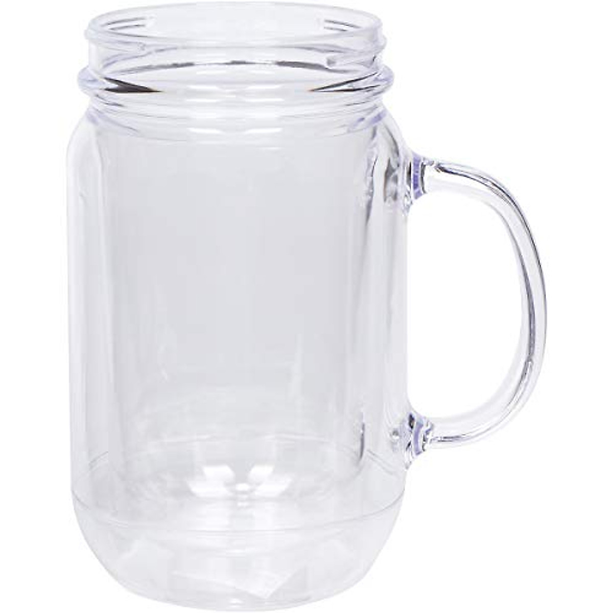 Zephyr Canyon Plastic Mason Jars with Handles, Lids and Straws | 20 oz Double Insulated Tumbler with Straw | 4 Pack Set of 4 | Wide Mouth Mason Jar Mugs | Cups for Kids and Adults…