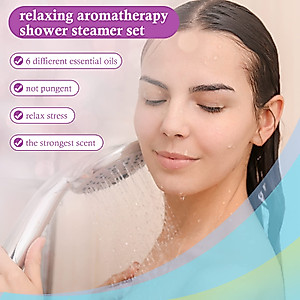 Shower Steamers Aromatherapy - Shower Bath Bombs Variety Pack of 6 for Women or Men, Shower Tablets with Essential Oils for Self Care & Home SPA Relaxation, Birthday Valentines Gift