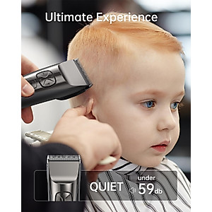 opove H5 Hair Clippers for Men, Professional Cordless Clippers with 250min Runtime & Smart LCD, Quiet Hair Trimmer, Perfect for Kids, Bearded Men, Women & Barbers (Black Gift Boxed)