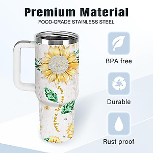 HYMONA Granddaughter Gifts from Grandma Grandpa - Stainless Steel 40Oz Granddaughter Cups Tumbler - Great Granddaughter Gifts, Mothers Day Birthday Graduation Gifts for Granddaught Coffee Mugs