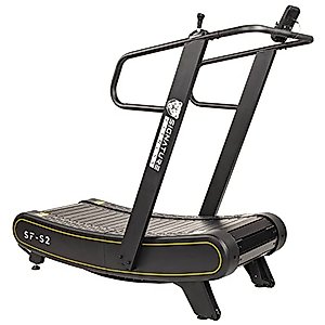 Signature Fitness SF-S2 Sprint Demon - Motorless Curved Sprint Treadmill with Adjustable Levels of Resistance - Drastically Increases Intensity of Running and Walking,Black