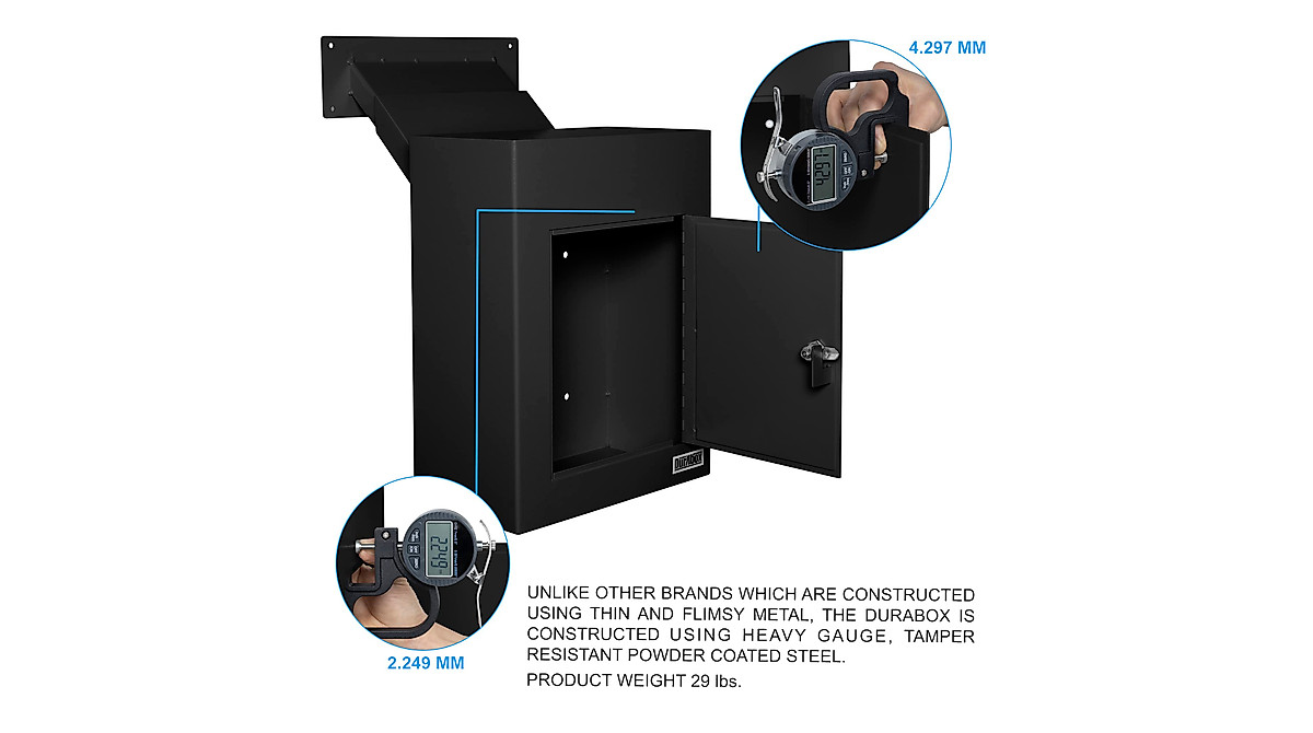 Durabox D700 Secure Wall-Mount Drop Box for Valuables