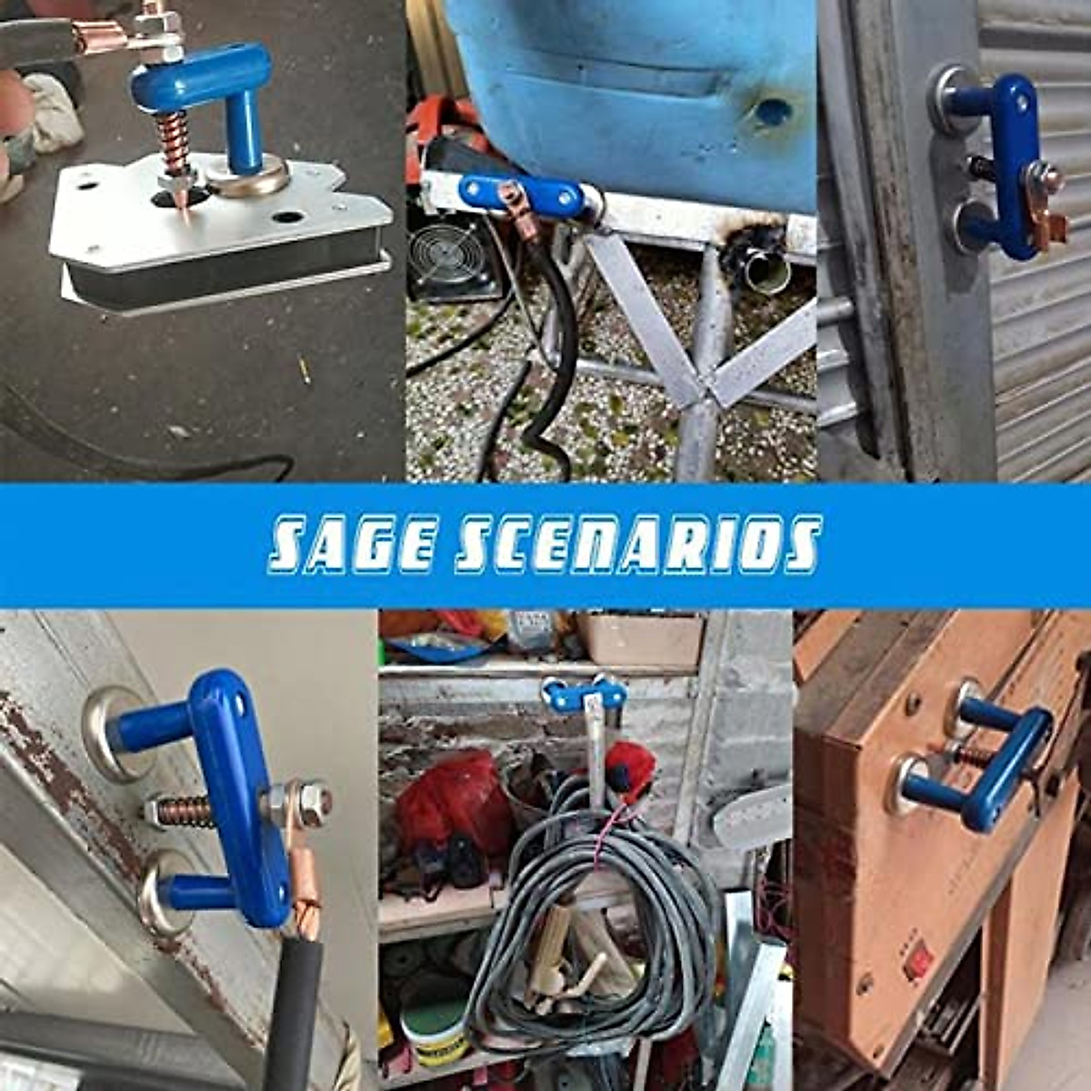 Magnetic Welding Support Clamp Blue Sturdy Strong Suction Convenient Operation Welding Magnet Head