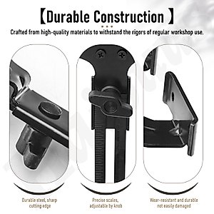 DNP618 Edge Guide for Fixed Base Compact Router, Compatible With DEWALT DWP611 Router, PORTER-CABLE 450 & 451-Adjustable for Quick Attachment To Router Mounting Base, Fits Router DCW600B, DW6913. etc