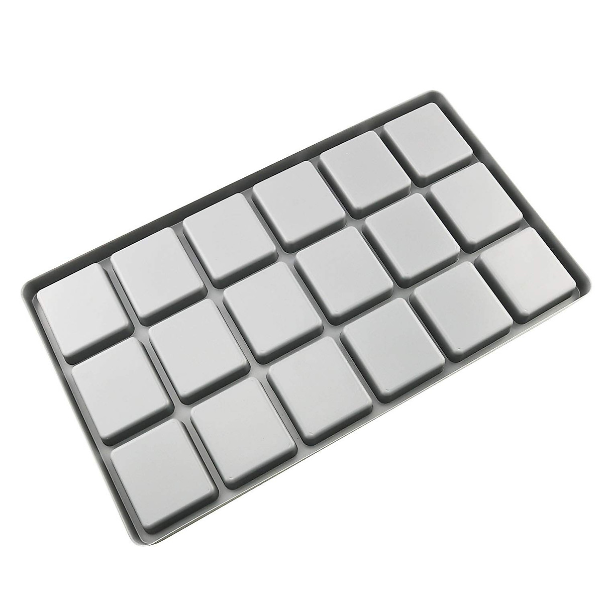 Tegg Bead Box 18 Grids Gray Flocked Bead Beading Jewelry Organizer Tray Container Storage for Bracelet Jewelry Making Design DIY Craft Panel