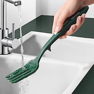 YMCSMGS Silicone Flexible Forks, Silicone Cooking Fork Heat Resistant Dishwasher, cooking in the kitchen or serving at the dinner table，Nonstick Blending Fork for Mix Ingredients (Light blue)