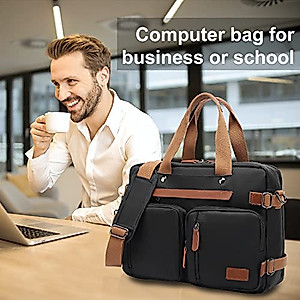 PETITE SIMONE 3 in 1 Computer Bag for Men, 17.3 Inch Laptop Backpack for Men & Women, Work Bag for Men, Work Briefcase, Laptop Bag