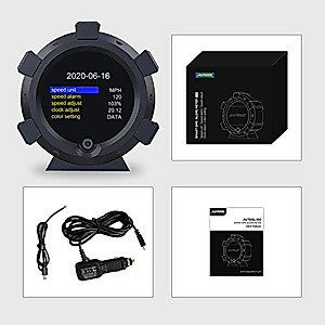 Car Angle GPS Slope Meter Car Inclinometer Level Tilt Gauge with Car HUD Speedometer MPH KMH for DC5-28V Off-Road and All Vehicle