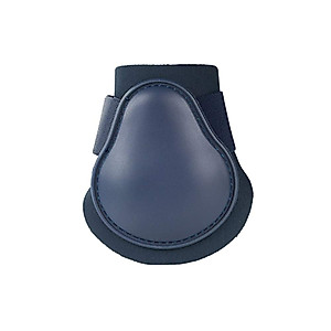 HORZE Chicago Fetlock Rear Boots | Lightweight, Adjustable, Jumping Horse Boots (Pair) - Dark Dark Blue - Horse