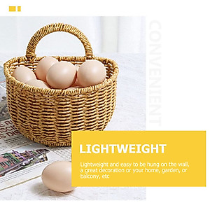 BESTOYARD 2pcs Woven Storage Basket shelf basket sundries storage basket rattan wall outdoor pots hanging rattan basket baskets jute small storage basket wall flower basket bread flowers pp